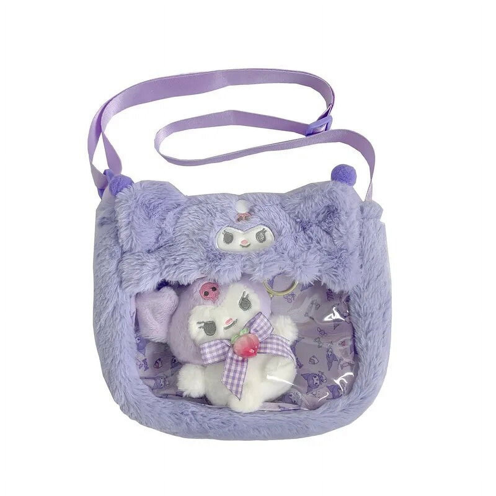Kawaii Sanrio Plush Bags Cinnamoroll Melody Kuromi Crossbody Bag ...