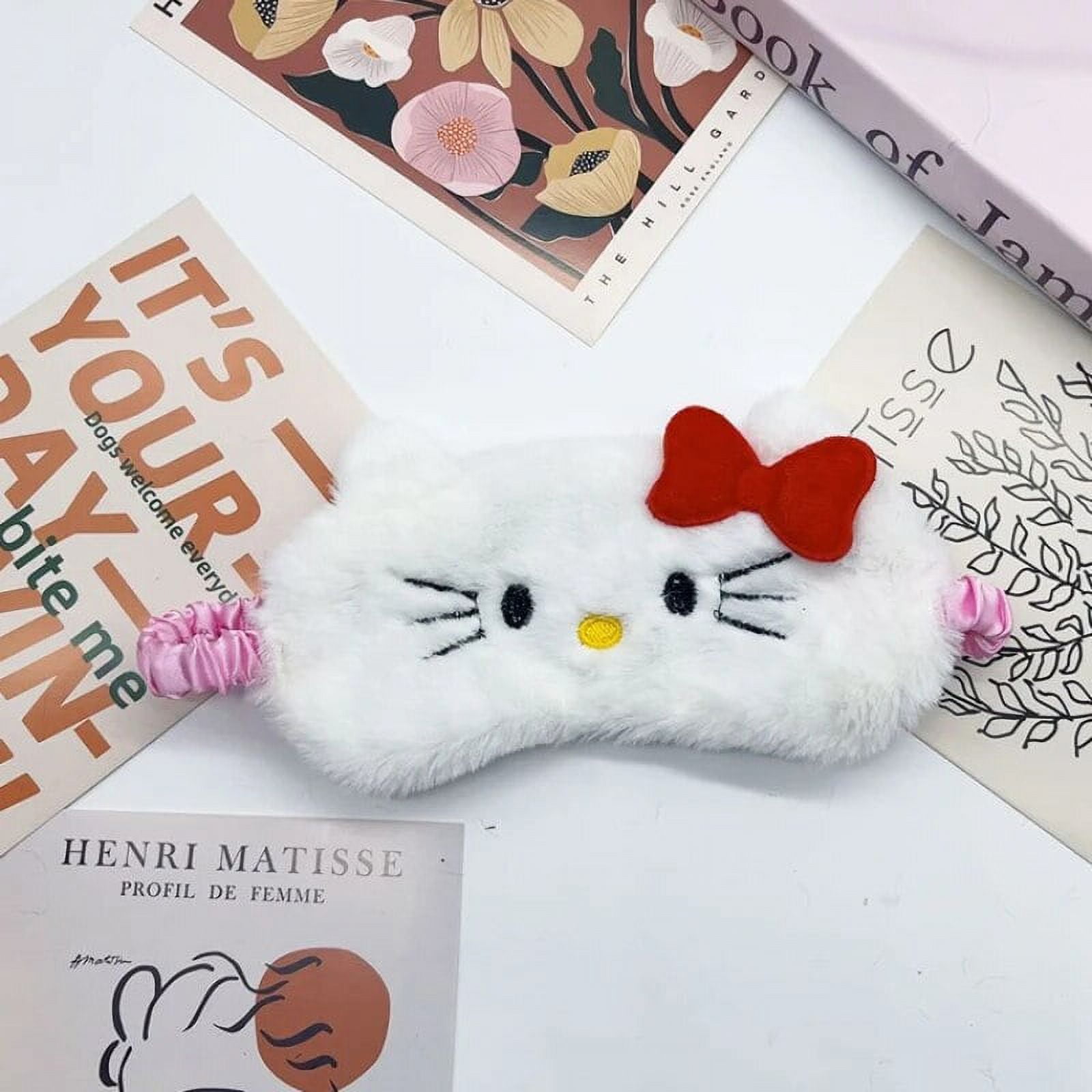 Kawaii Sanrio Plush Cartoon Eye Masks Anime Figure Hello Kitty Kuromi ...