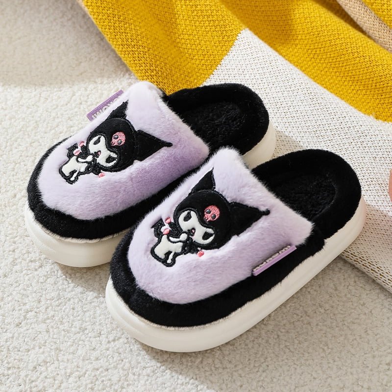 Kawaii Sanrio Plush Cotton Slippers Kuromi Cinnamoroll My Melody ...
