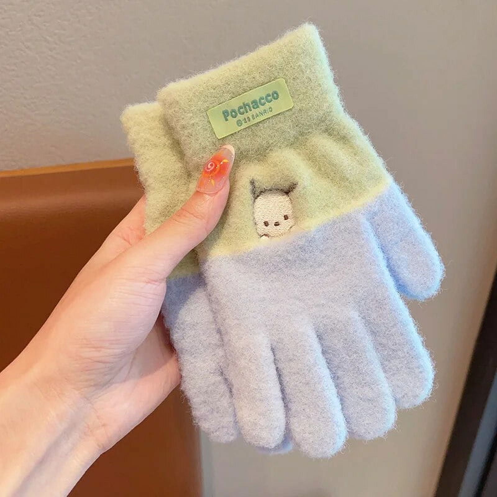 Kawaii Sanrio Plush Gloves Hellokitty Kuromi My Melody Cold-Proof ...
