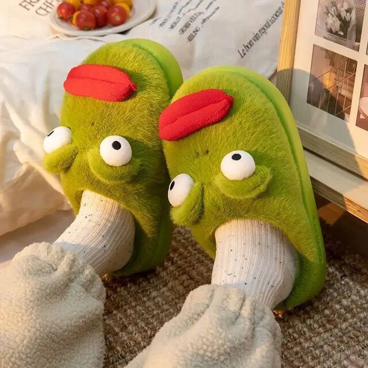 Kawaii Sanrio Plush Slippers Anime Keroppi Kuromi Cinnamoroll My Melody ...