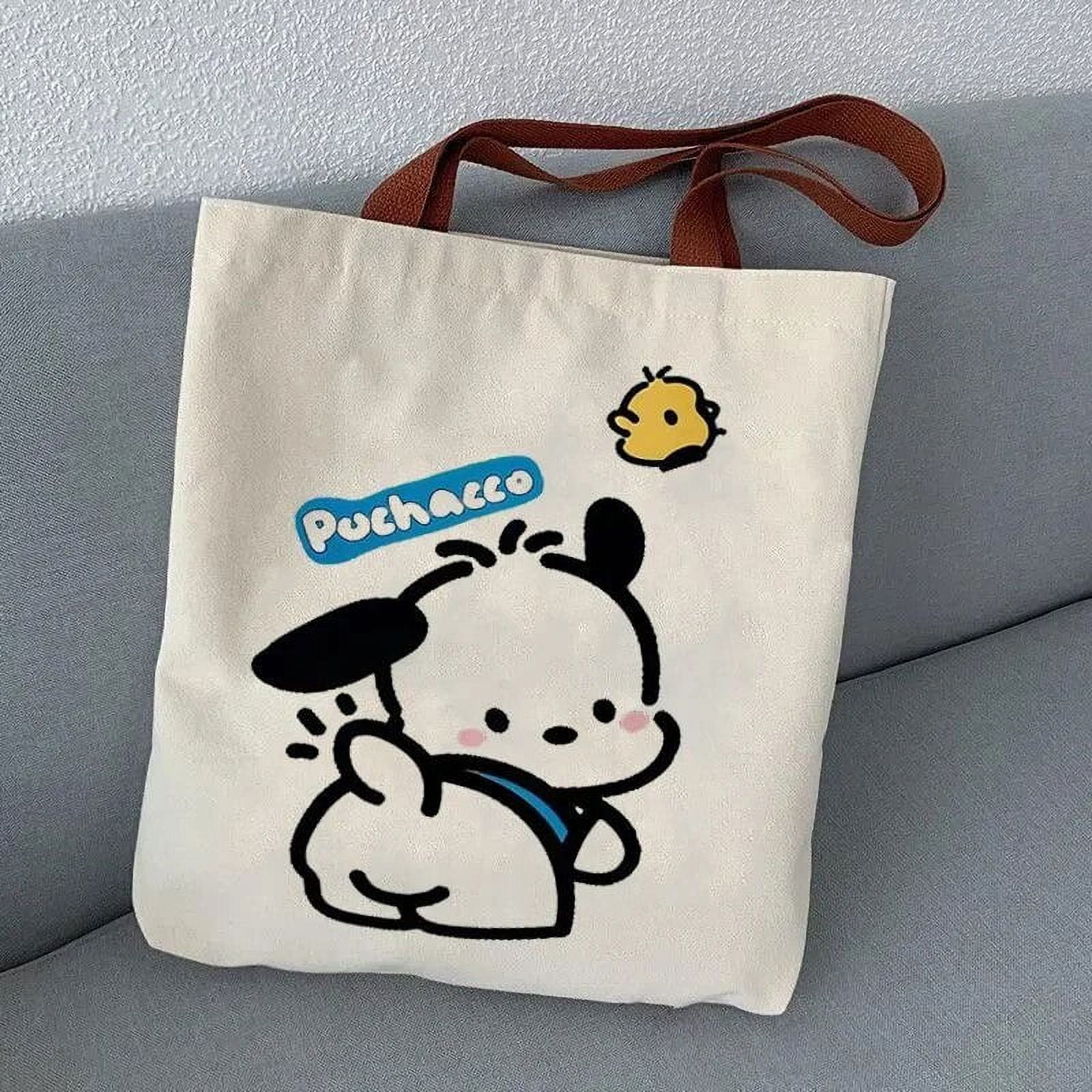 Kawaii Sanrio Pochacco Canvas Bag Women Cartoon One Shoulder Bag Out ...