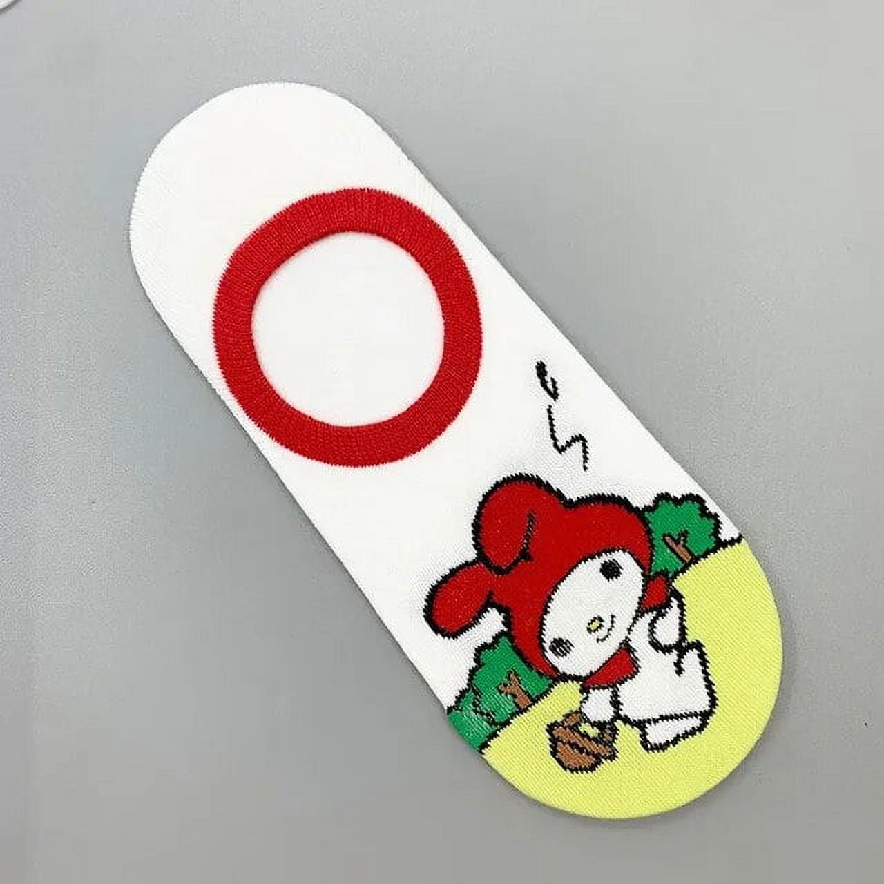 Kawaii Sanrio Socks Cartoon Hello Kitty My Melody Kuromi Womens Spring ...