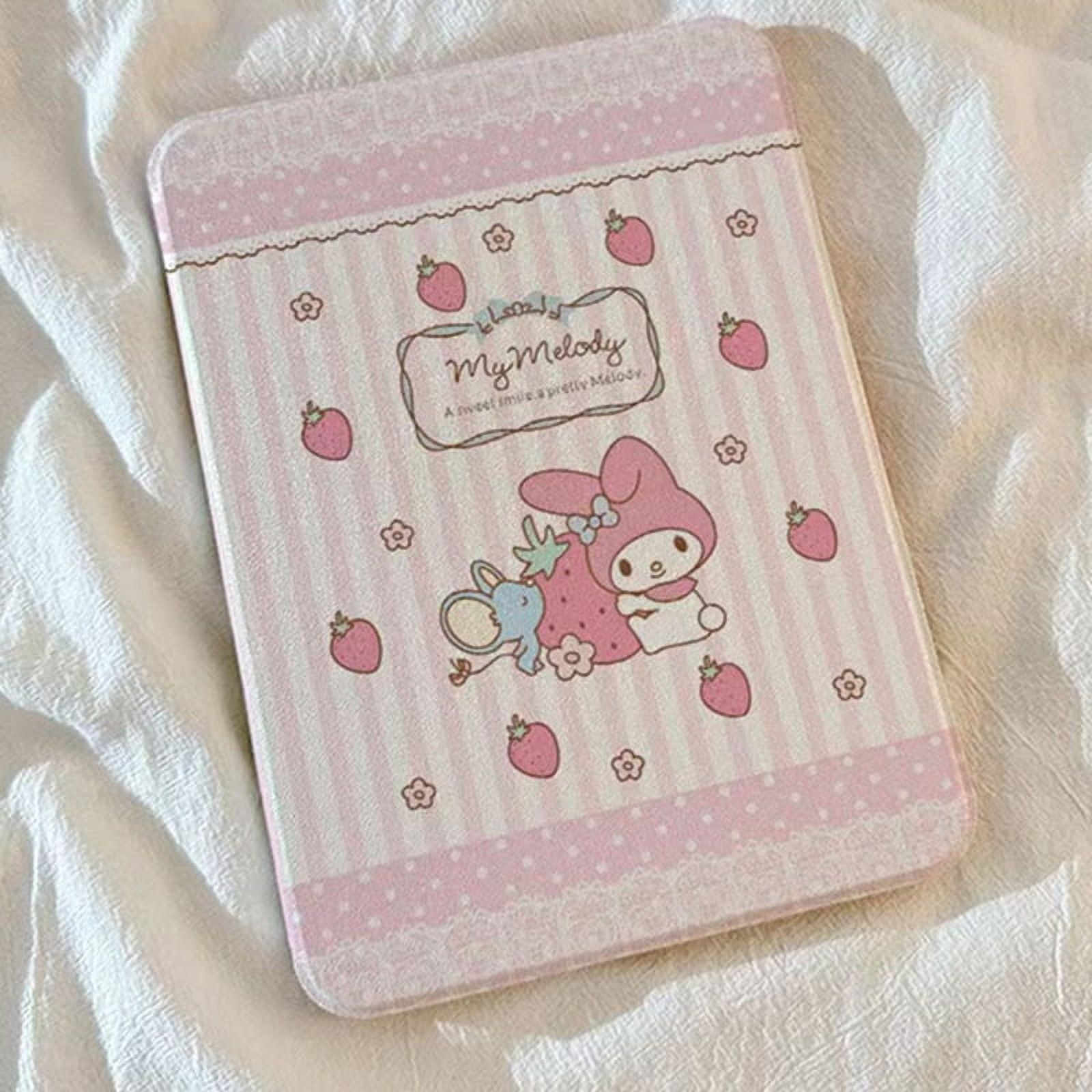 Kawaii Sanrio Strawberry My Melody Cartoon IPad Case Cute Anime Anti ...