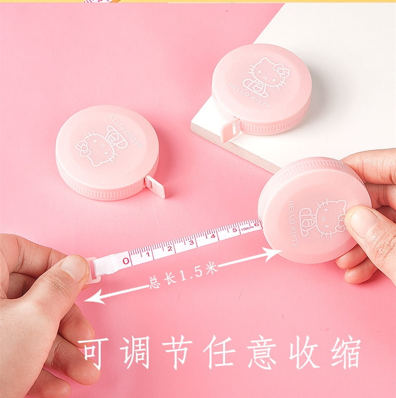 Kawaii Sanrio Tape Measure Cute Hello Kitty Cartoon Shrink Plastic Tape ...