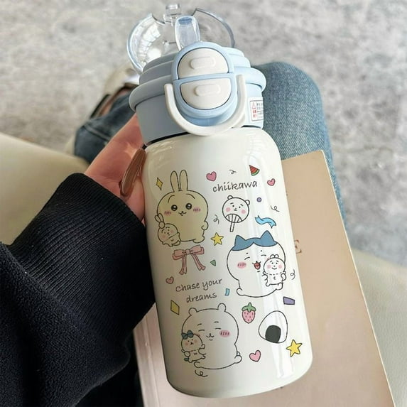 Kawaii Sanriochiikawa Cute Stainless Steel Straw Thermos Cup Is ...