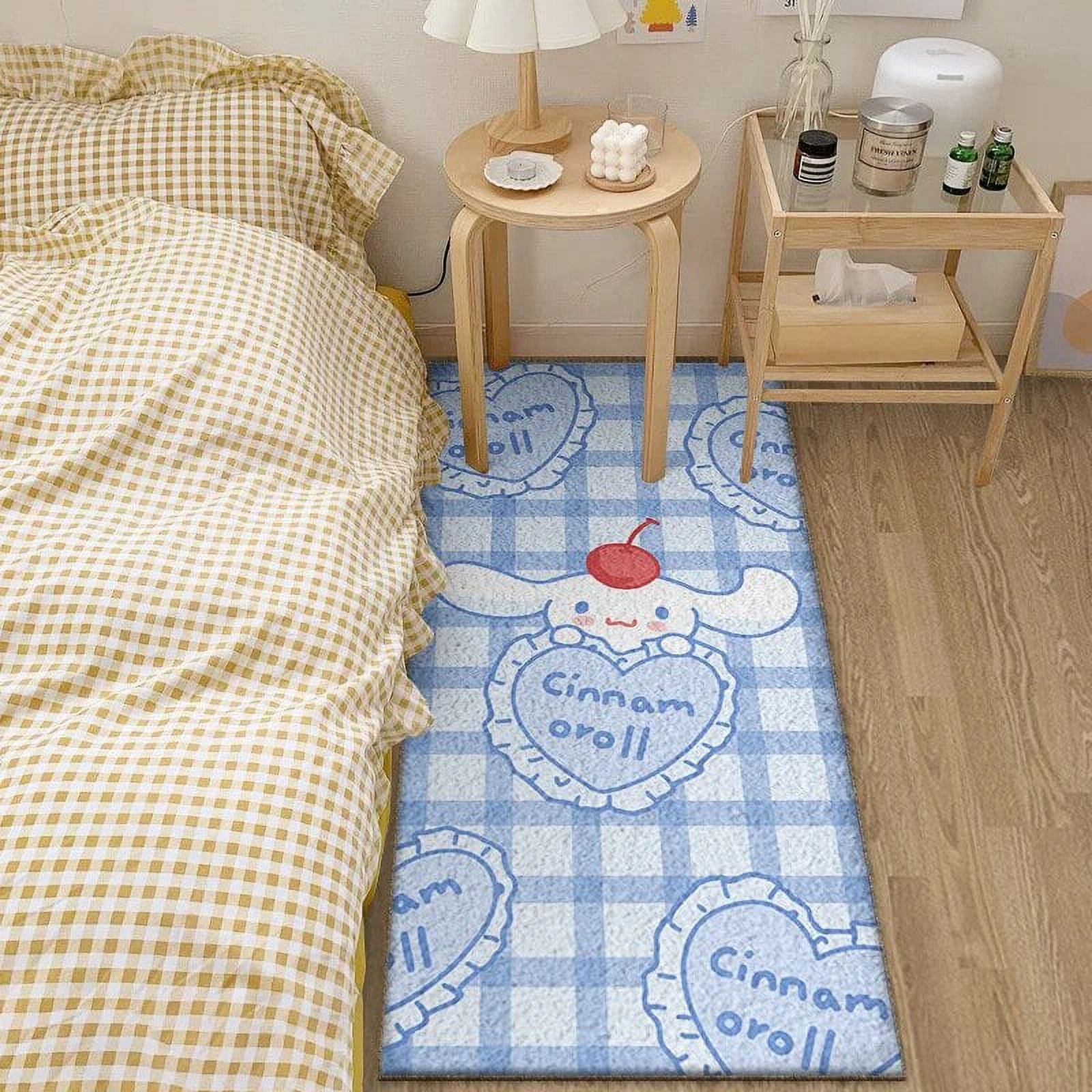 Kawaii Sanrioed Cinnamoroll Cartoon Rugs Carpet Home Cute Girl Bedroom ...