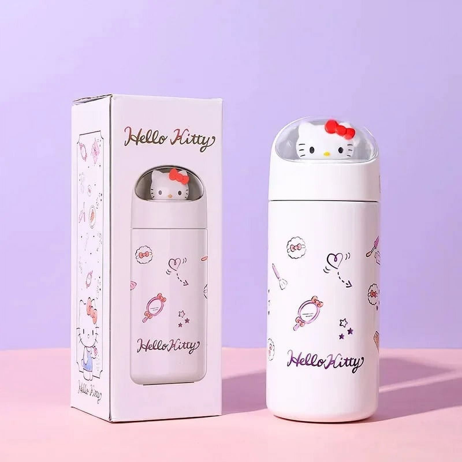 Kawaii Sanrioed Hello Kitty Thermos Cup Cute Cartoon Kids Stainless Steel Cinnamoroll Kuromi My ...