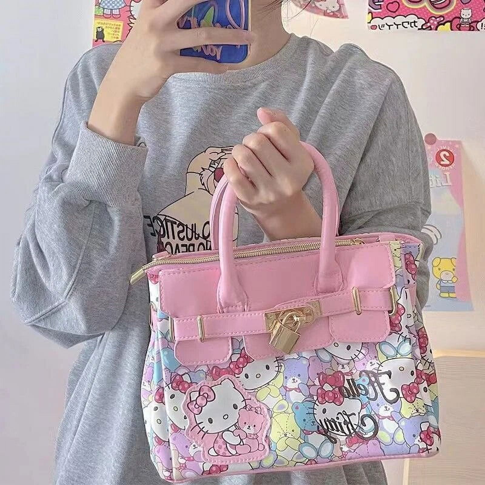 Kawaii Sanrioed Hello Kittys Crossbody Bag Anime Waterproof Handbag ...