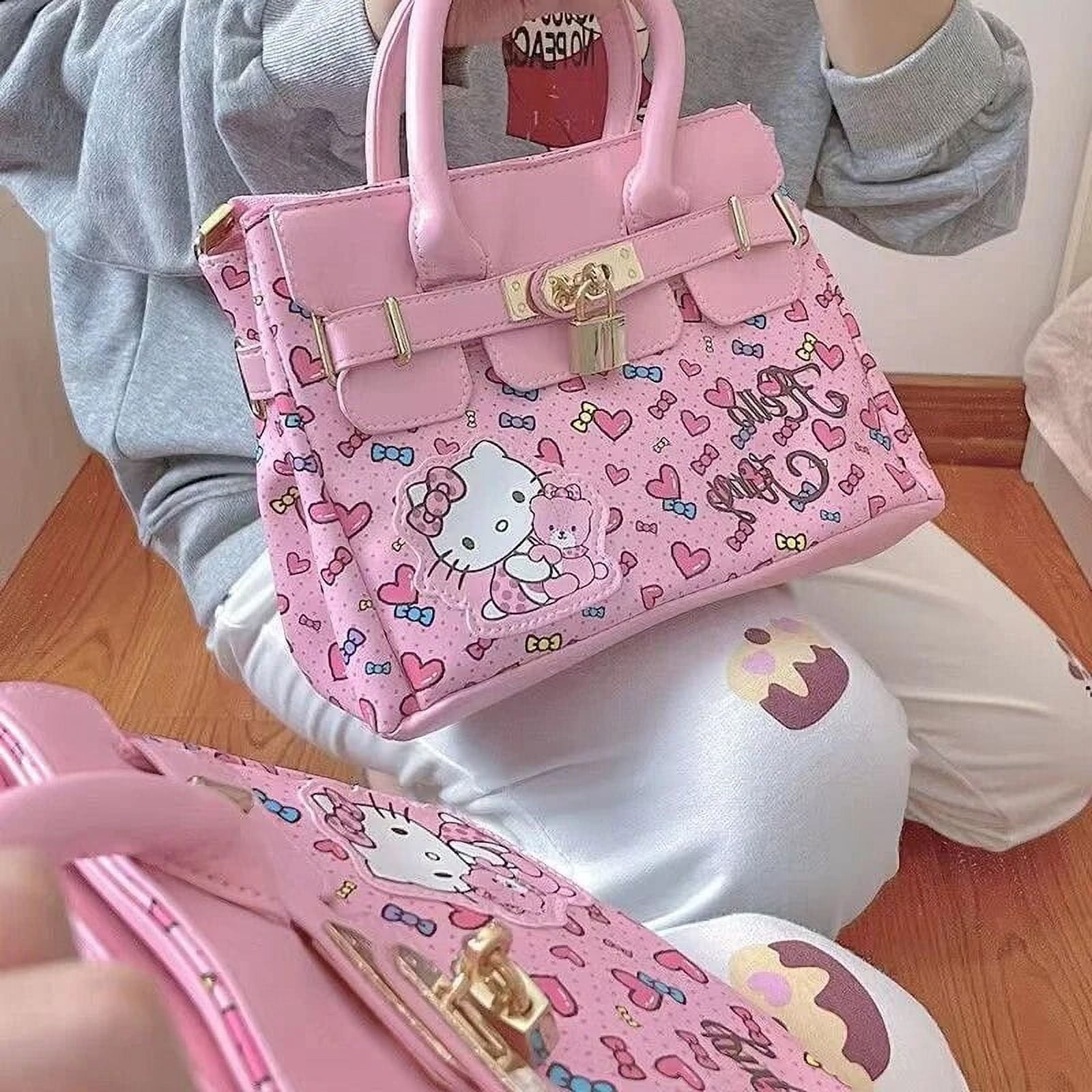 Kawaii Sanrioed Hello Kittys Crossbody Bag Anime Waterproof Handbag ...