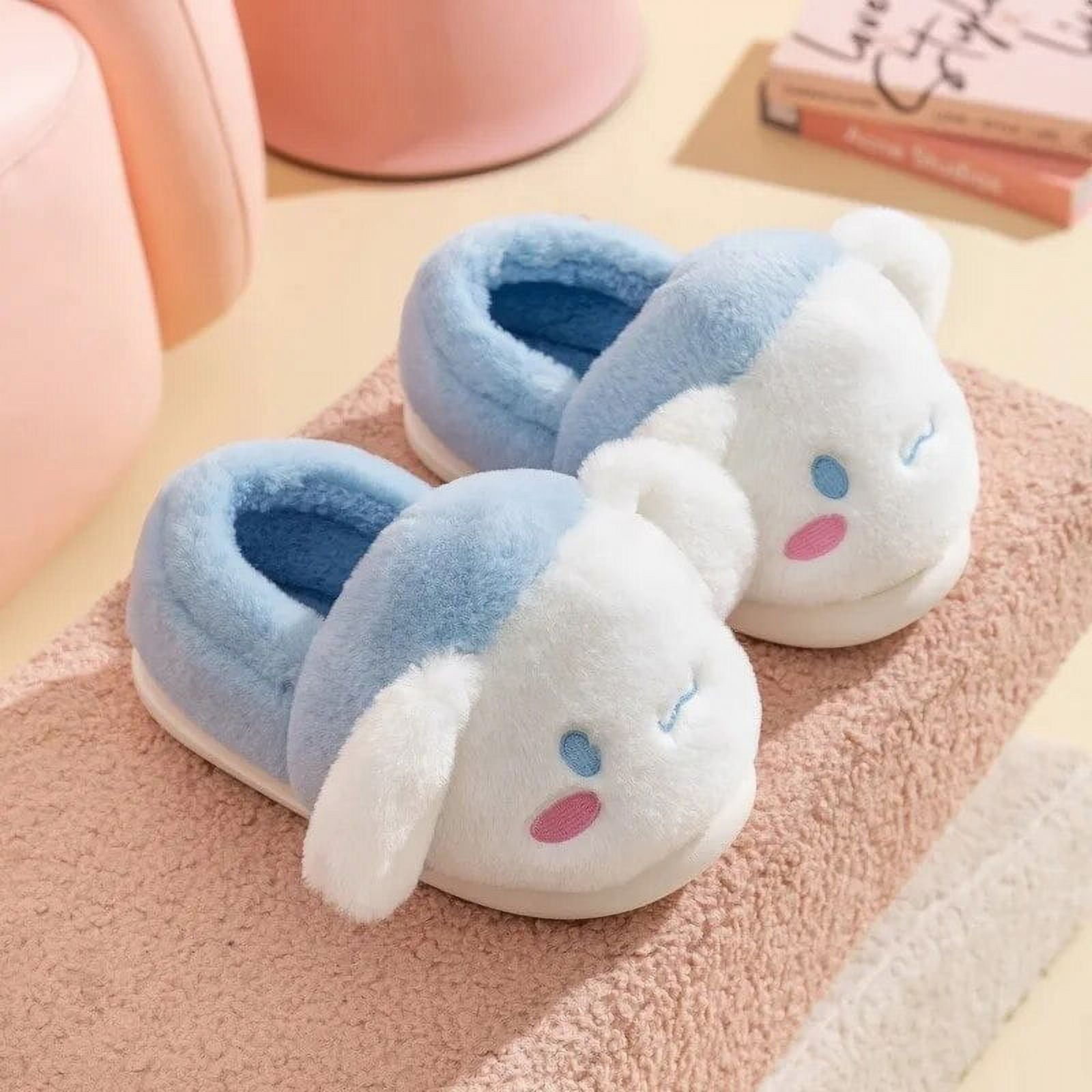 Kawaii Sanrioed Kuromi My Melody Children's Cotton Slippers Cute Cartoon Cinnamoroll Winter ...