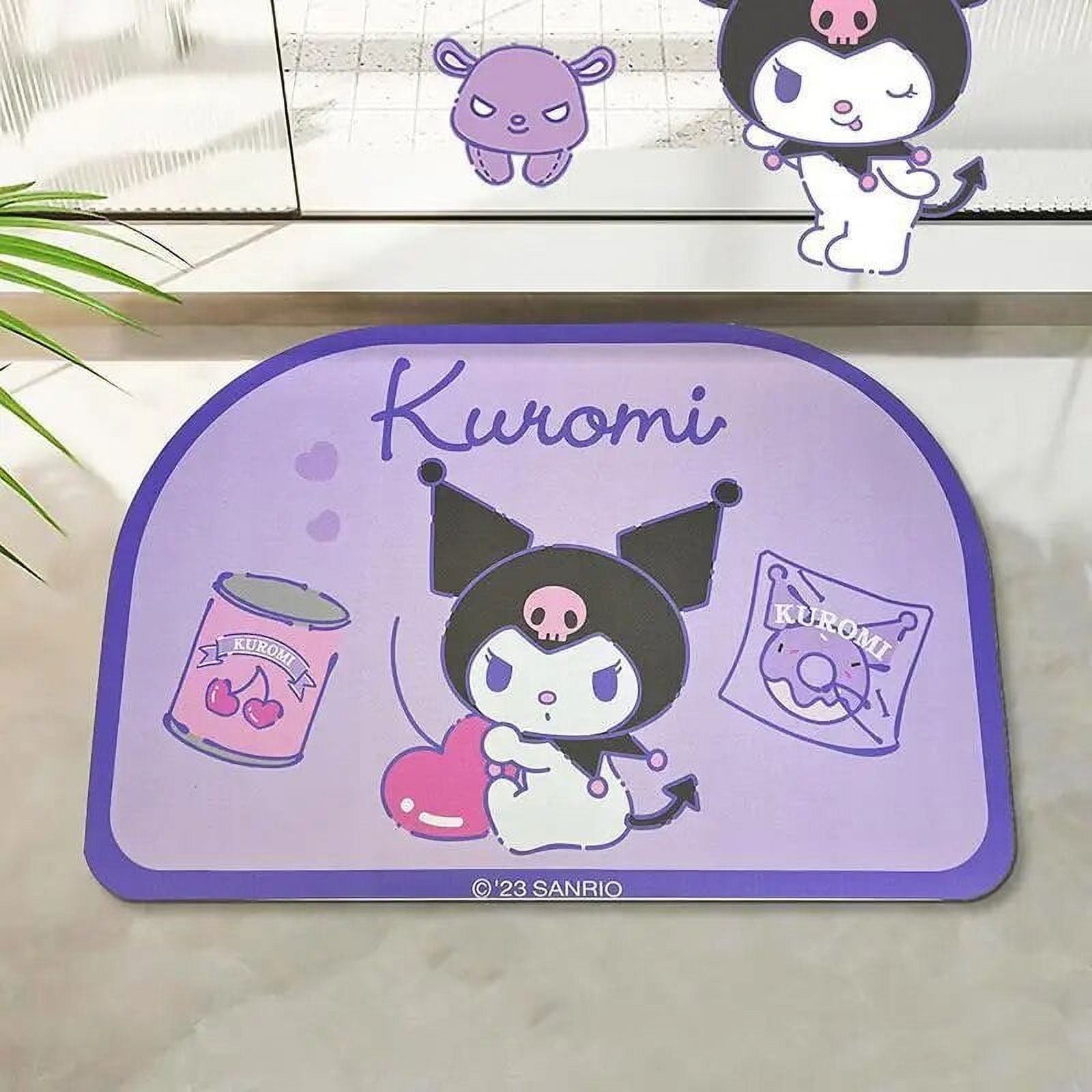 Kawaii Sanrioed Kuromi Pochacco My Melody Carpet Cartoon Bathroom ...