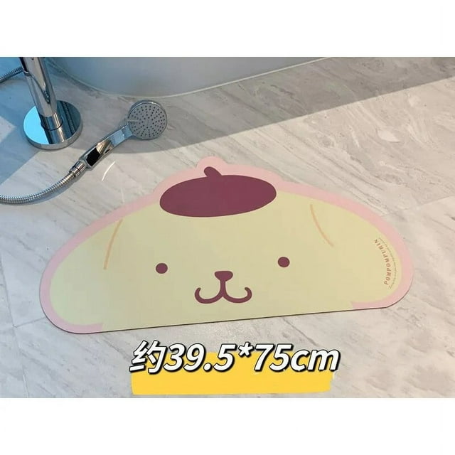 Kawaii Sanrioed Little Twin Star Pompompurin Carpet Bath Mat Hangyodon ...