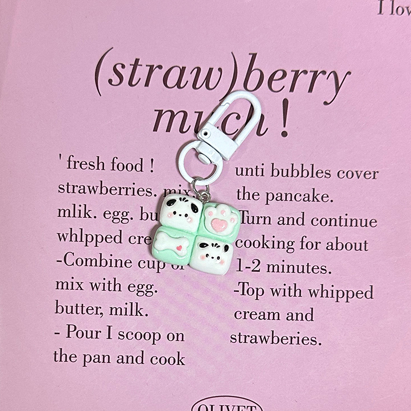 Kawaii Sanrios Anime Bread Keyring Cartoon Hello Kitty Kuromi Melody ...