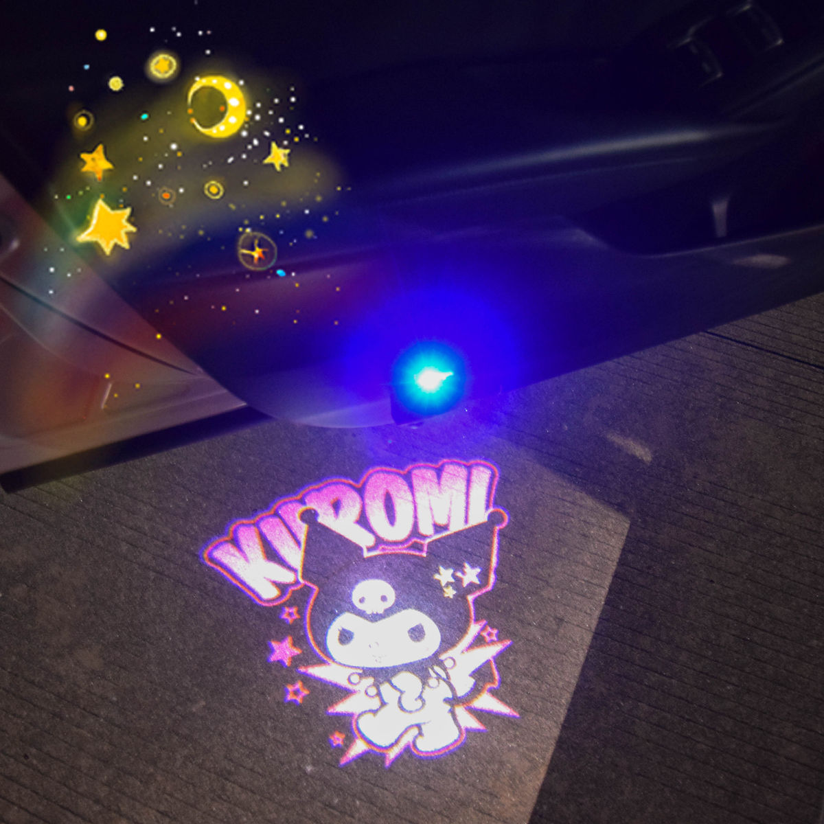 Kawaii Sanrios Anime Hello Kitty Cartoon Cute Car Door Welcome Light ...