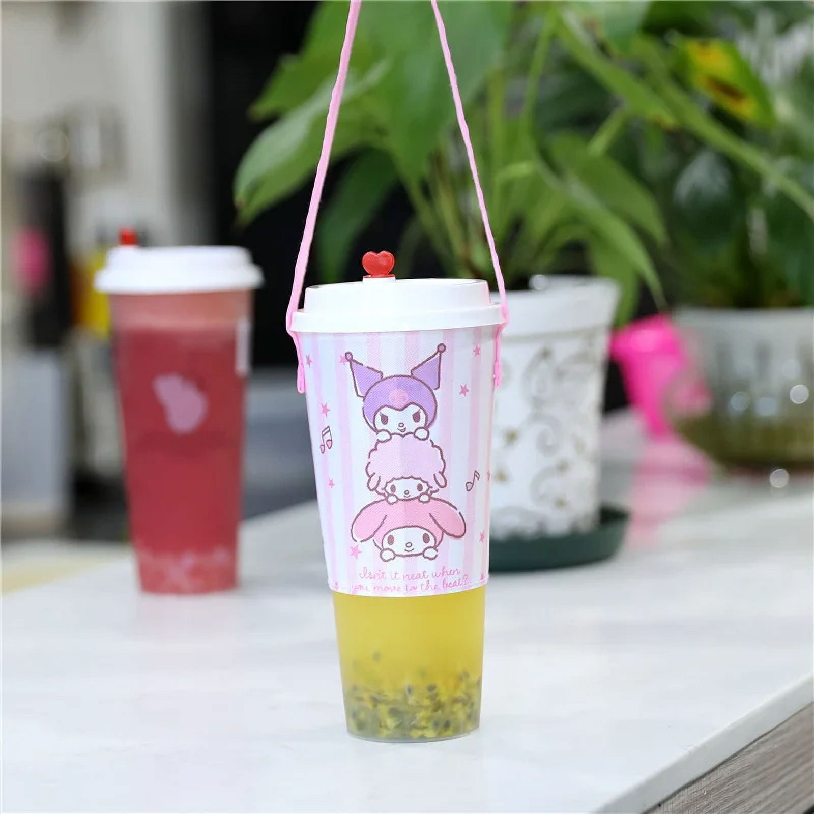 Kawaii Sanrios Cinnamonroll Kuromi My Melody Anime Cartoon Milk tea ...