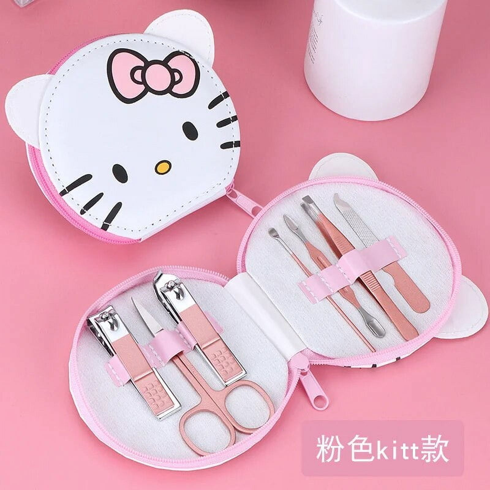 Kawaii Sanrios Hello Kitty Nail Clipper Set Mini Cute Cartoon Nail ...