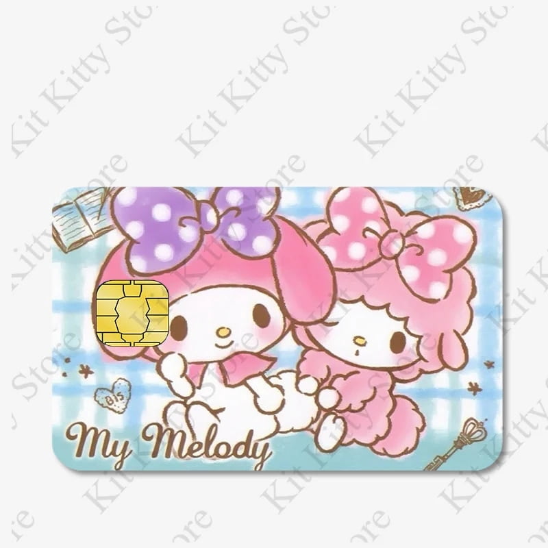 Kawaii Sanrios Hello Kittys Kuromi Melody Cinnamoroll Card Skin Sticker ...