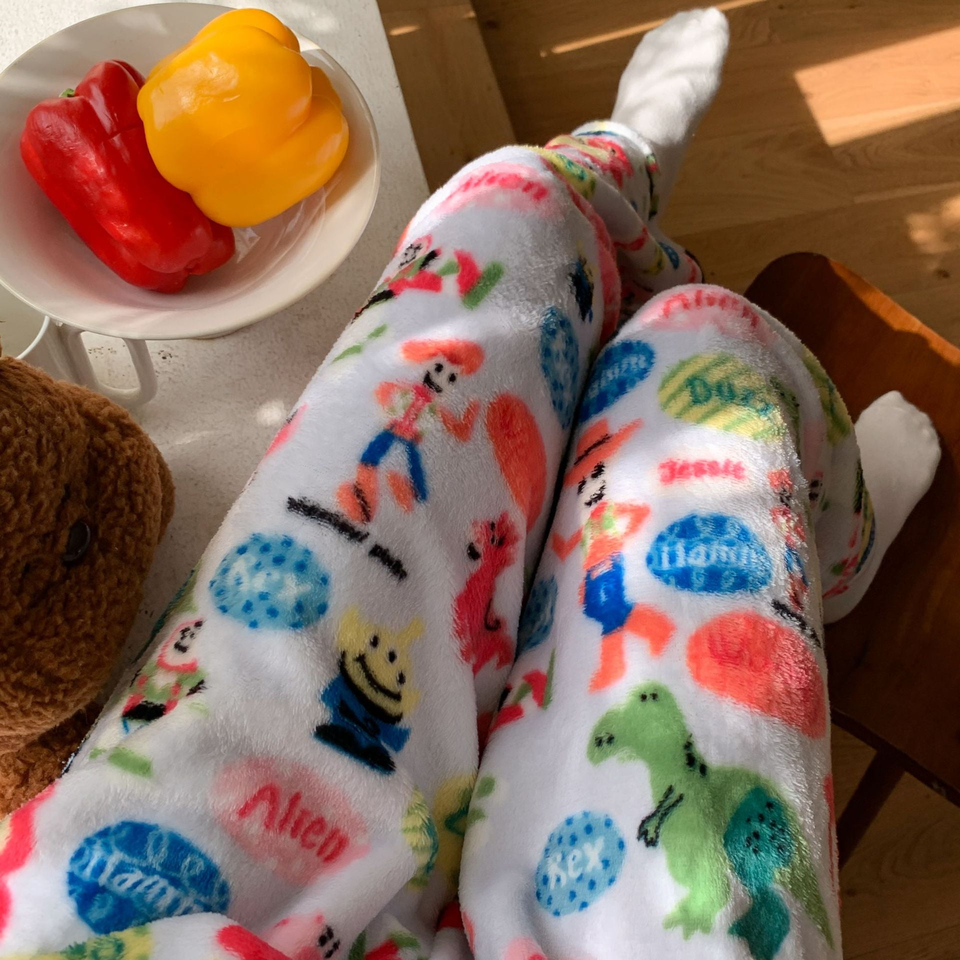 Kawaii Sanrios Hellokitty Flannel Pants Pajamas Cartoon Cinnamoroll ...