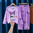 Kawaii Sanrios Kuromi Cinnamoroll Pochacco Children Milk Silk Pajamas ...