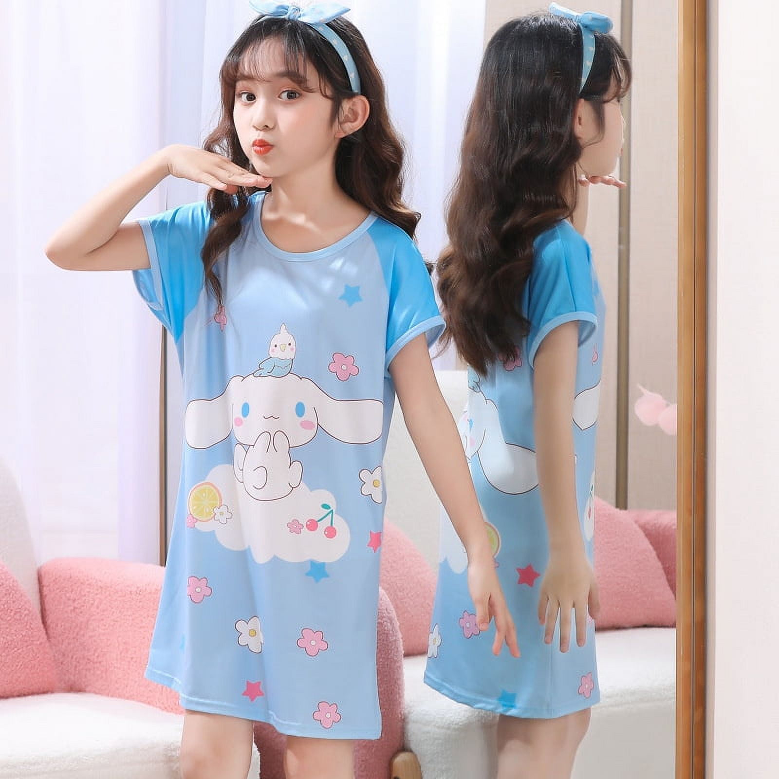 Kawaii Sanrios Nightgowns Kawaii Cartoon Cinnamoroll My Melody Kuromi ...