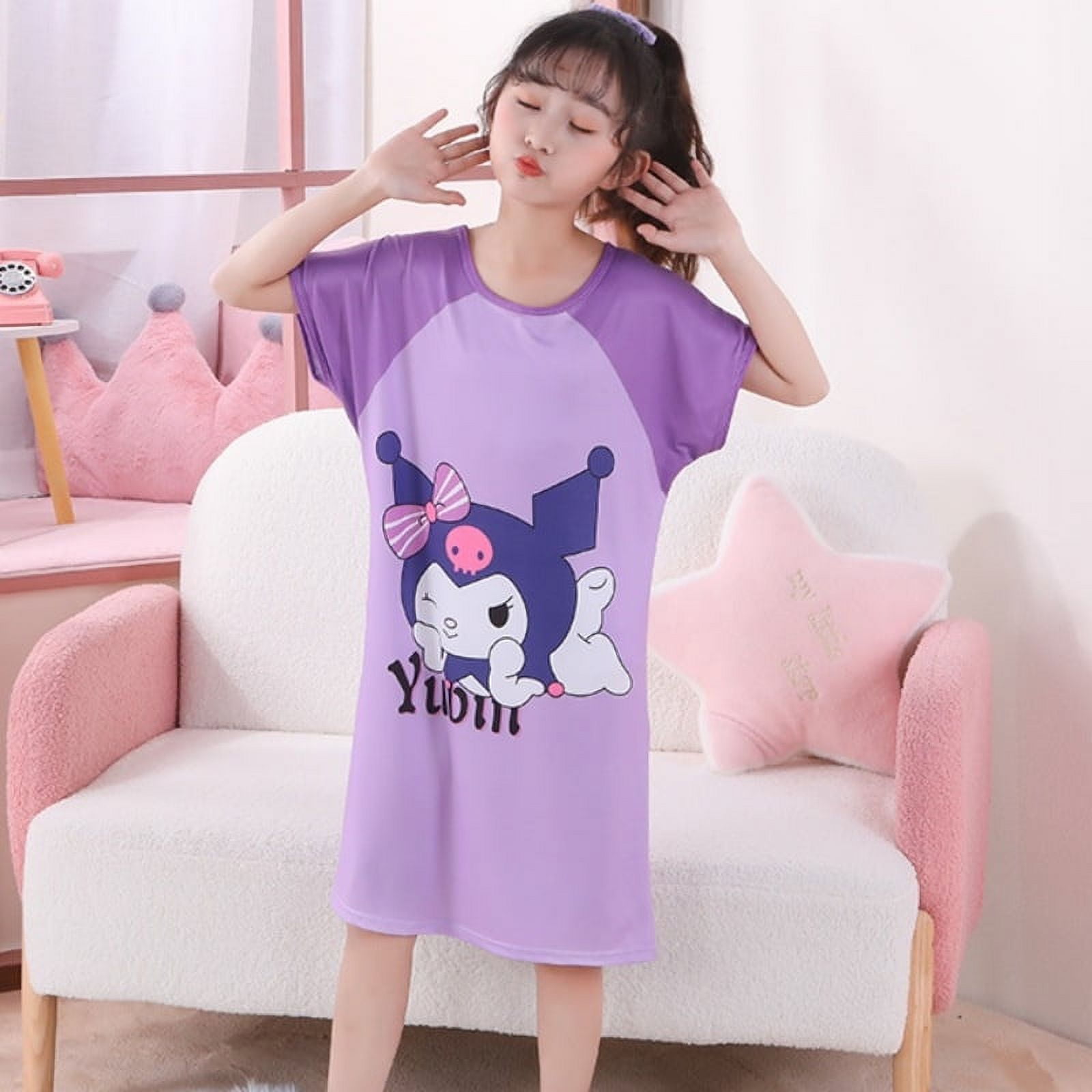 Kawaii Sanrios Nightgowns Kawaii Cartoon Cinnamoroll My Melody Kuromi ...