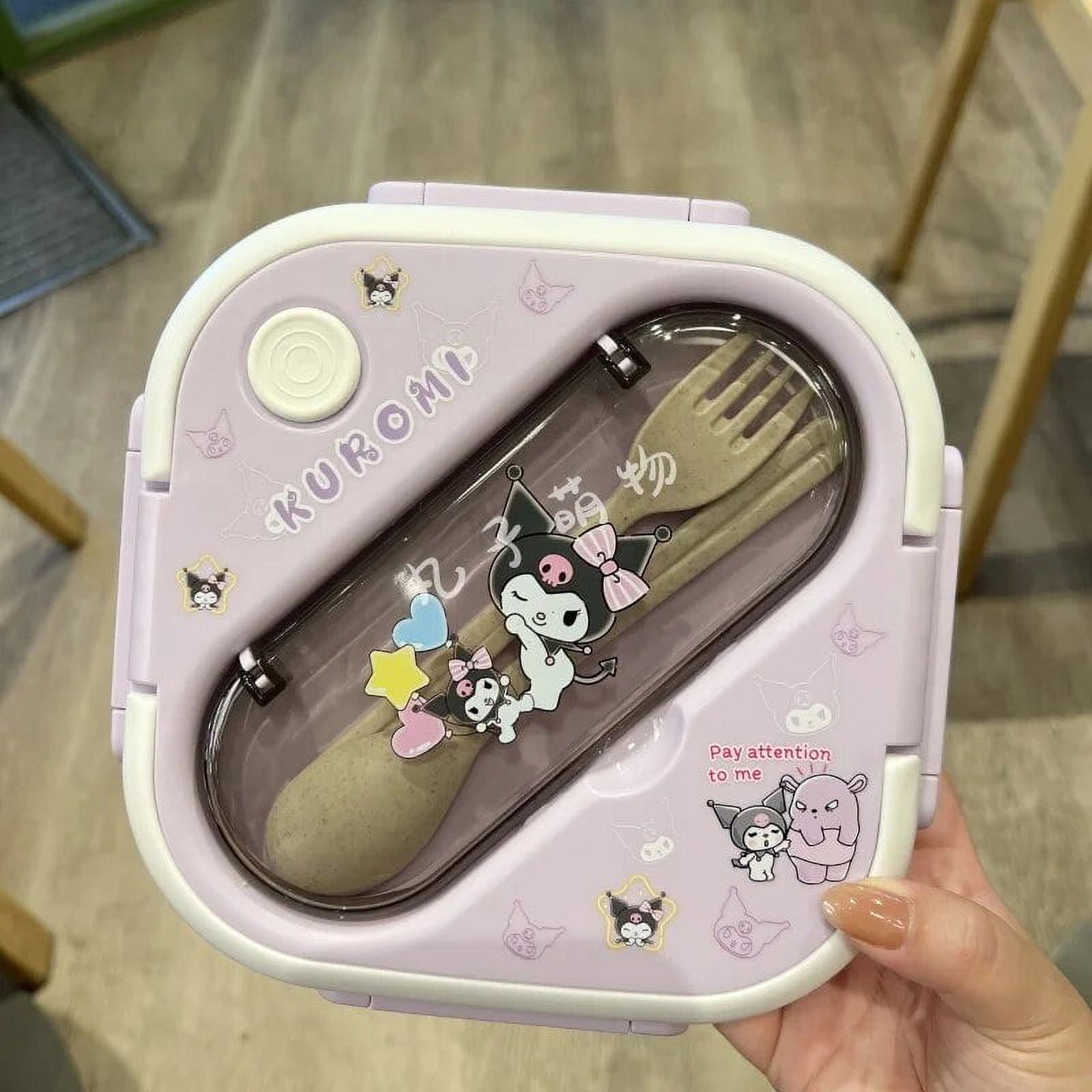 Kawaii Sanrios Plastic Lunch Box Student Office Worker Crisper Portable ...