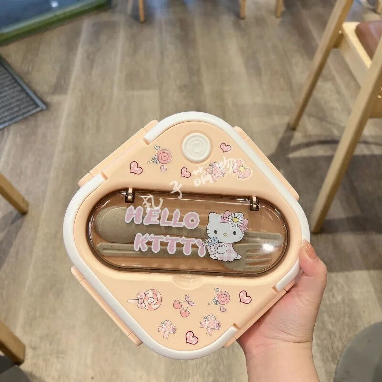 Kawaii Sanrios Plastic Lunch Box Student Office Worker Crisper Portable ...