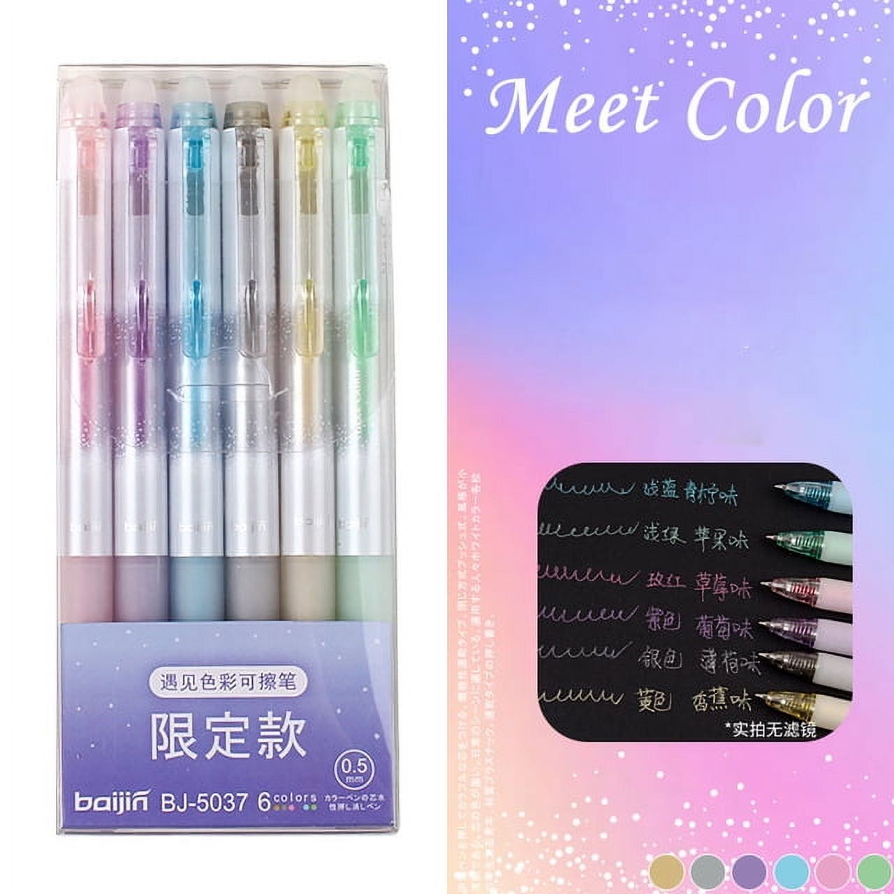 Kawaii Scented Erasable Gel Pens 0.5mm Colorful Blue Ink Neutral Pens ...