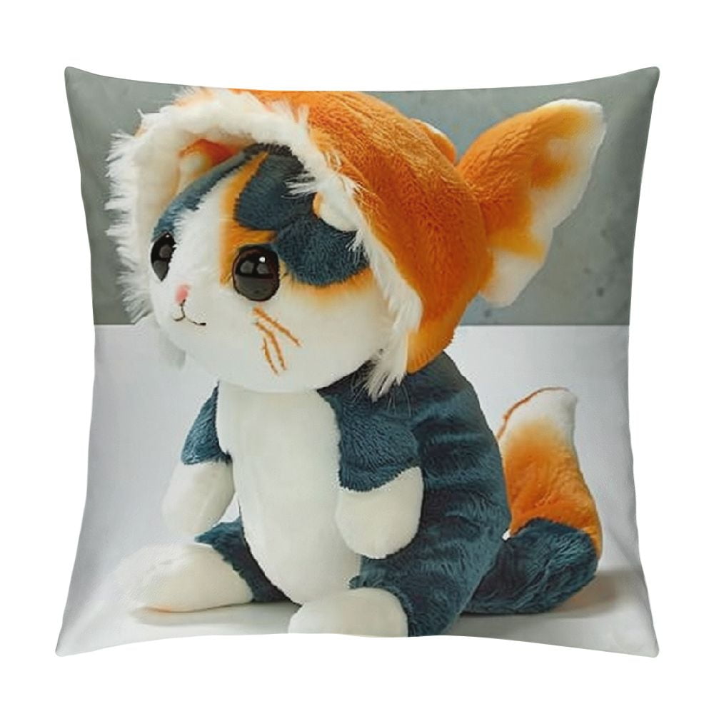 Kawaii Shark Cat Plush Toy Stuffed Animal Doll, Soft Pillow for Boys ...