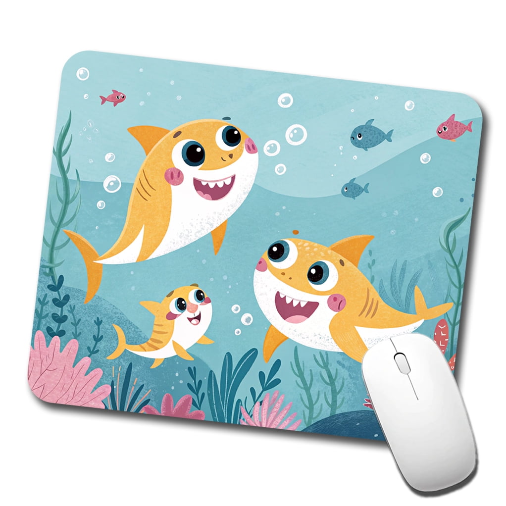 Kawaii Sharks Mouse Pad Low Profile Gaming Mat - Walmart.com