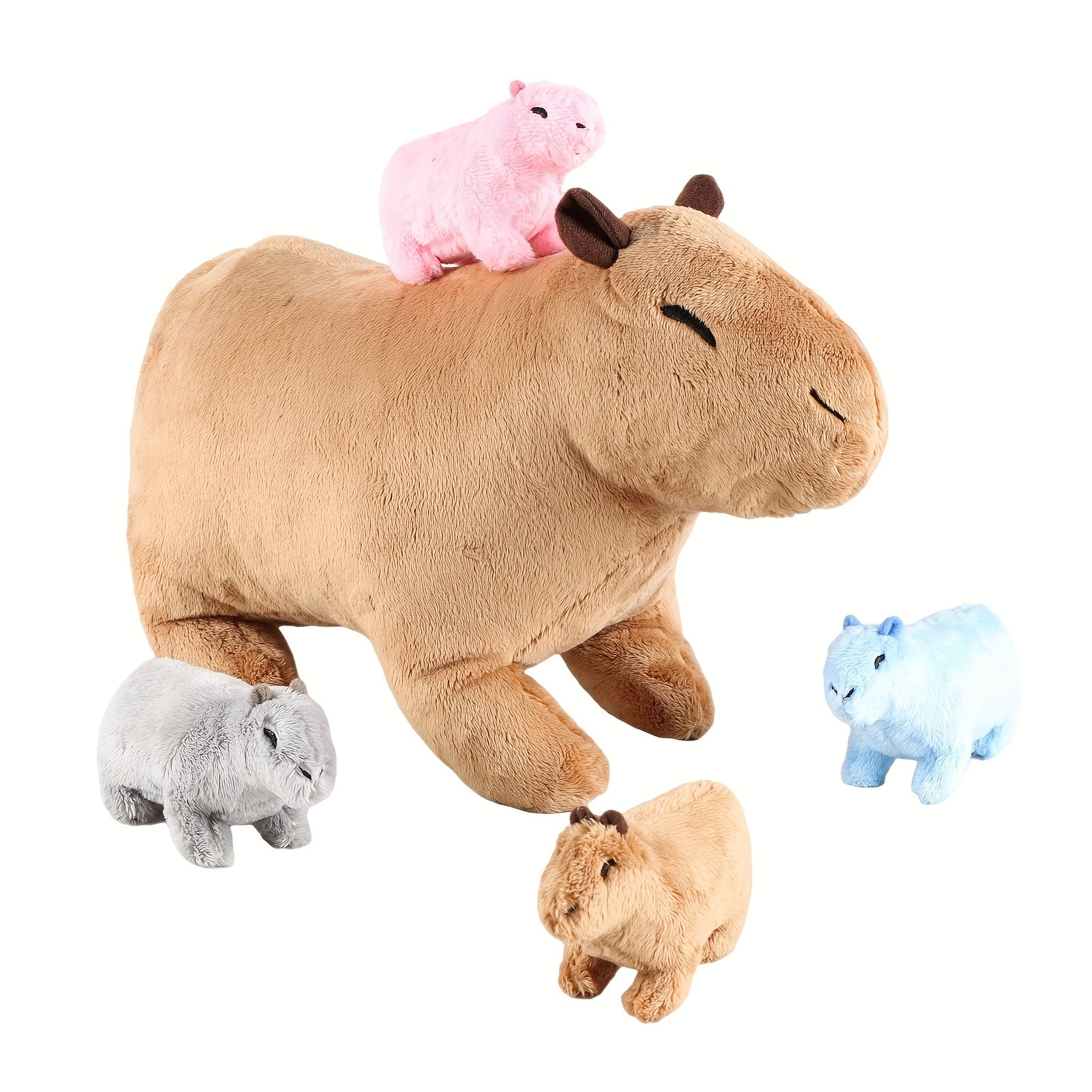 Kawaii Simulation Capybara Stuffed Animal-13.38'' Mommy Stuffed ...