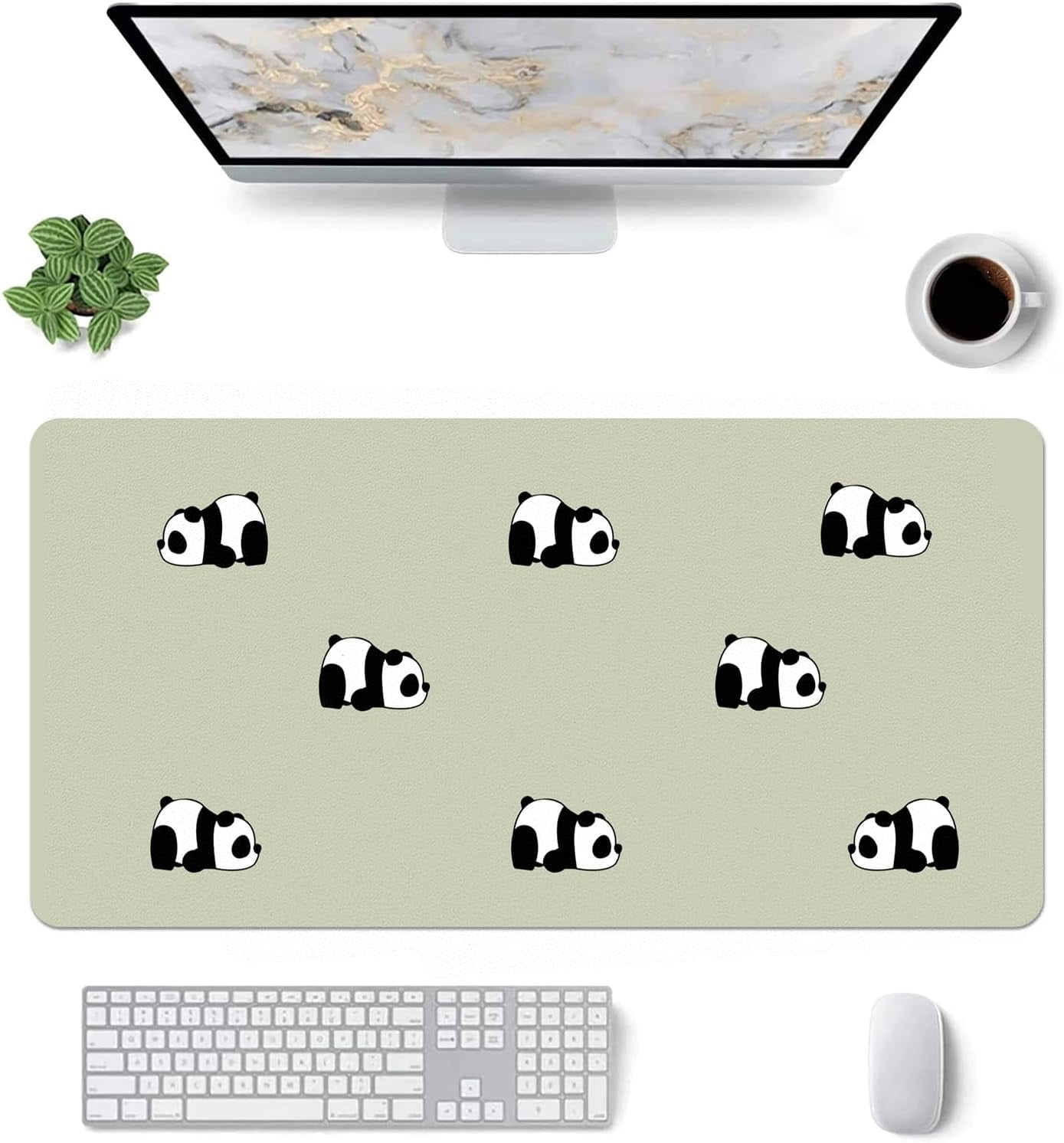 Kawaii Single Panda Pattern Mouse Pad,Desk Mat,Game Mat,Makeup Table ...