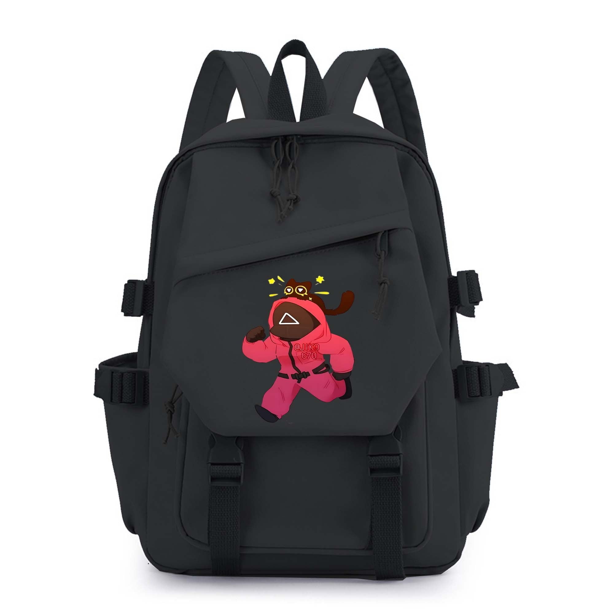 Kawaii Squid Gameh Backpack with Cute Accessories Casual Aesthetic ...