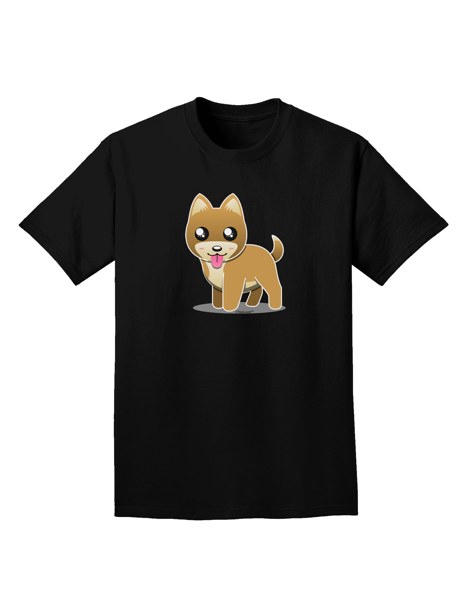 Kawaii Standing Puppy Adult Dark T-Shirt - Walmart.com