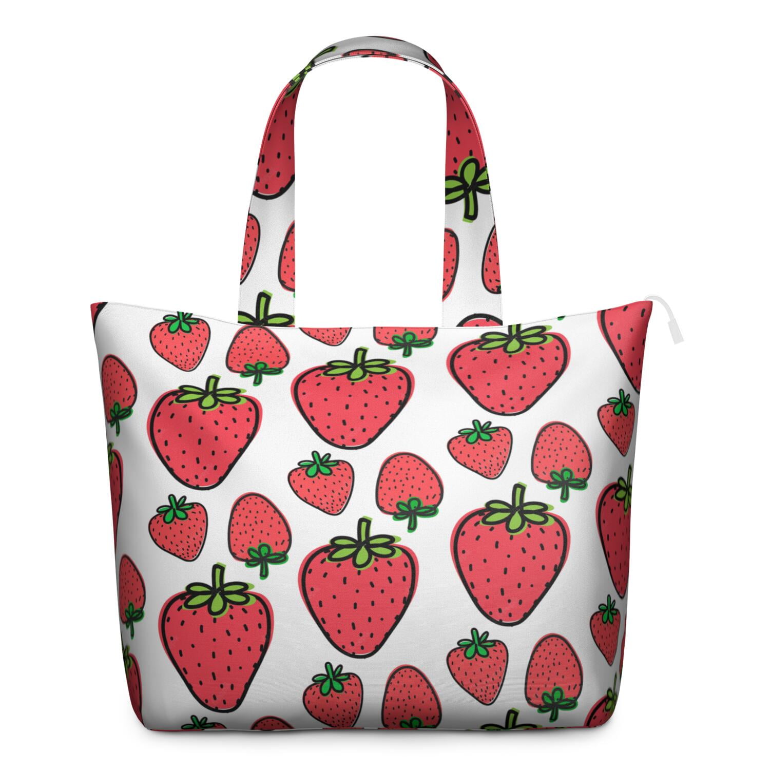 Kawaii Strawberry Weekender Bag - Large Capacity Carry-On Tote with ...