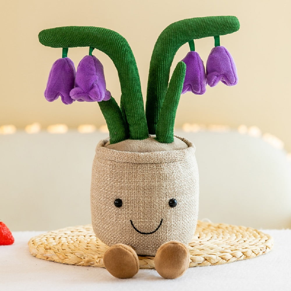 Kawaii Stuffed Plush Plants Lifelike Potted Plant Plush Doll Succulent ...