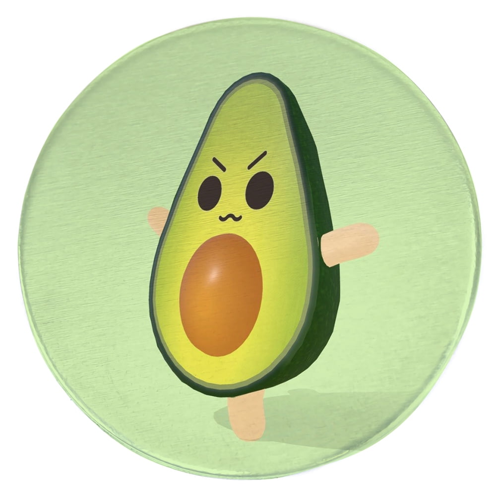 Kawaii Style Round Carpet Cute Cartoon Avocado Graphics 3D Printed Girl ...