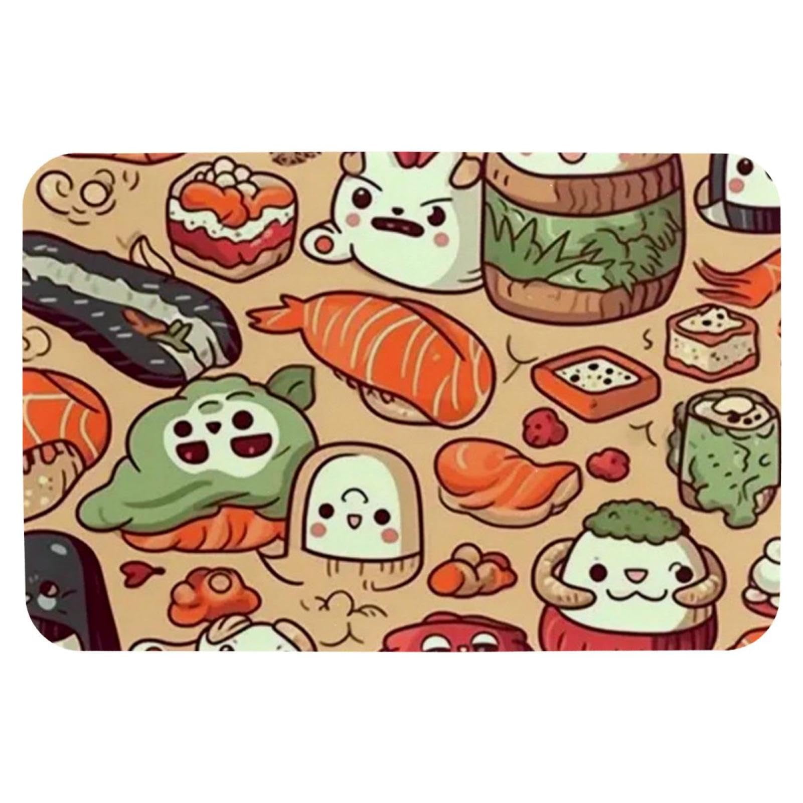 Kawaii Style Sushi Entrance Door Mat Rug fors Japanese Style Bath ...