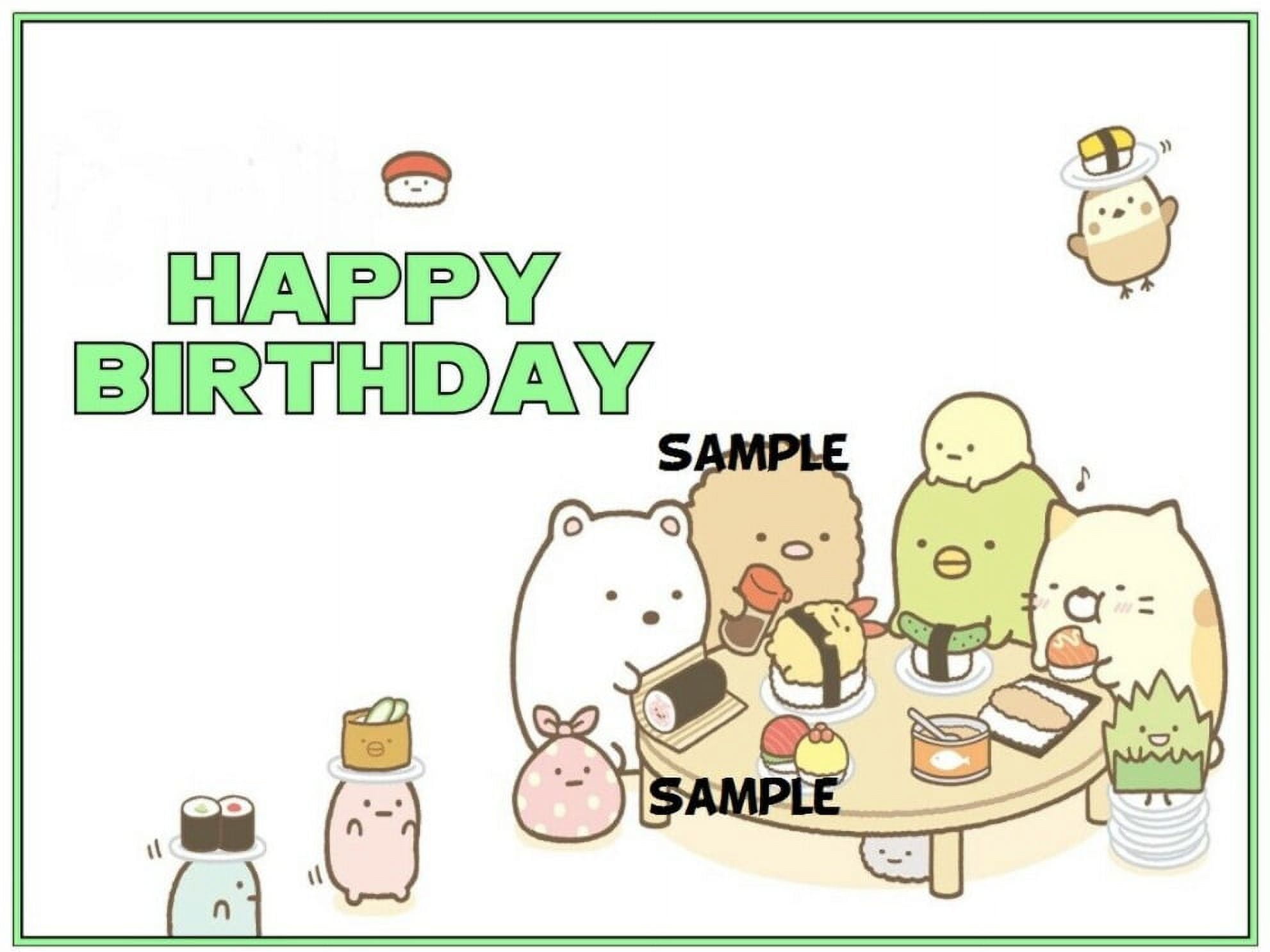 Kawaii Sumikko Friends Image Edible Cake Topper Frosting Sheet ...