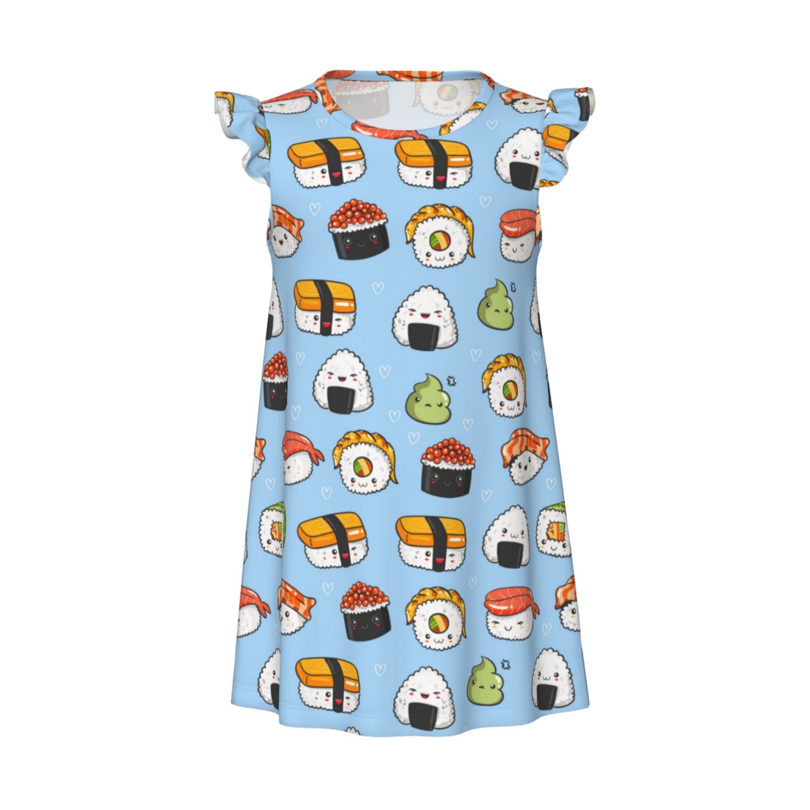 Kawaii Sushi (2) Girls Nightgowns, Short Sleeves Princess Dress, Girls ...