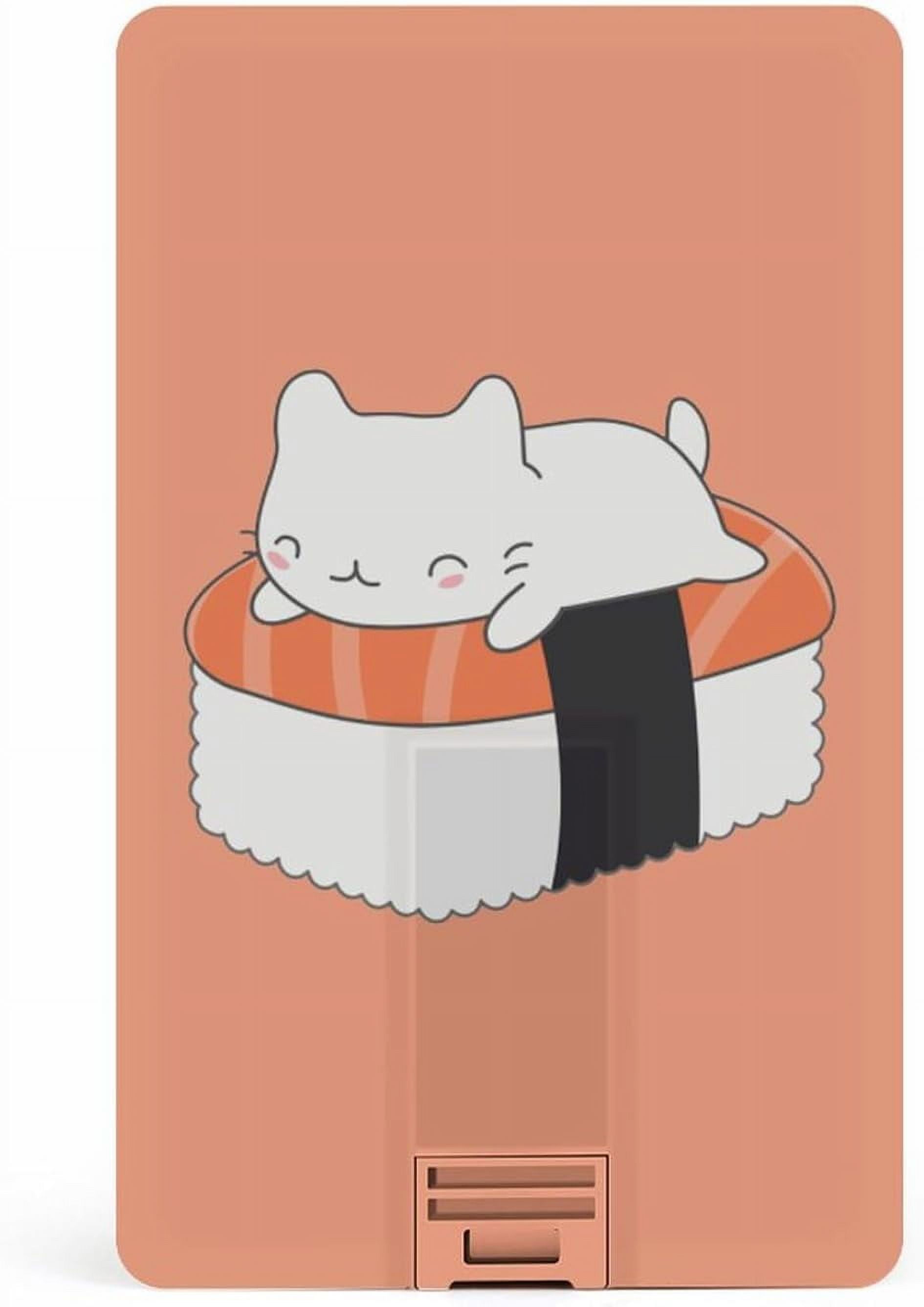 Kawaii Sushi Cat Usb Flash Drive Credit Card Design Memory Stick U Disk ...