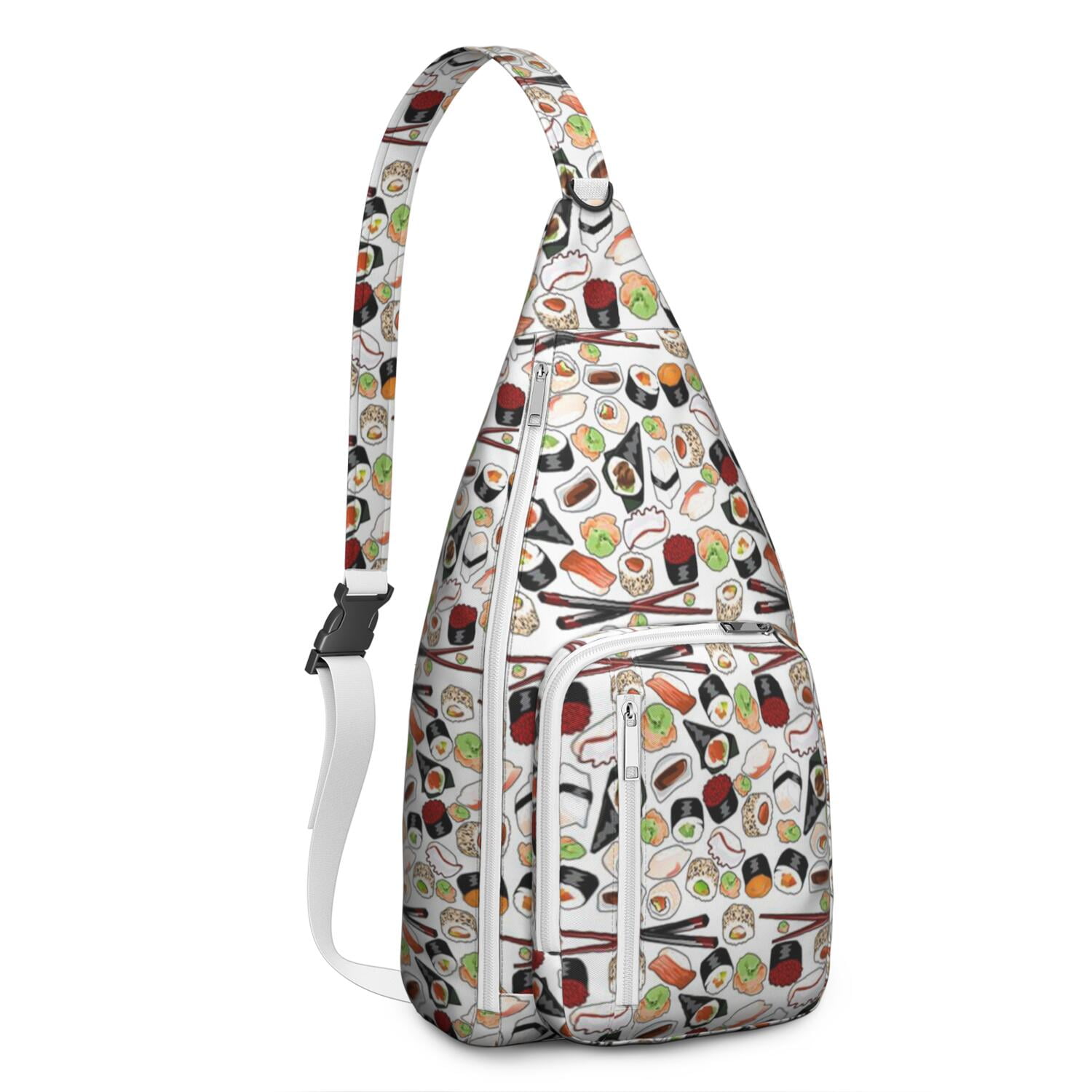 Kawaii Sushi Sling Backpack – Cute Maki Roll Print Crossbody Bag ...