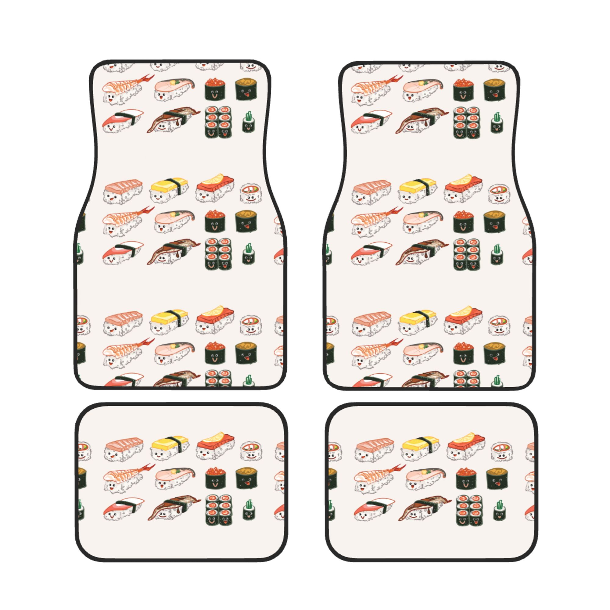 Kawaii Sushi Universal Fit Carpet Floor Mats For Car Suv Van & Truck 4 ...