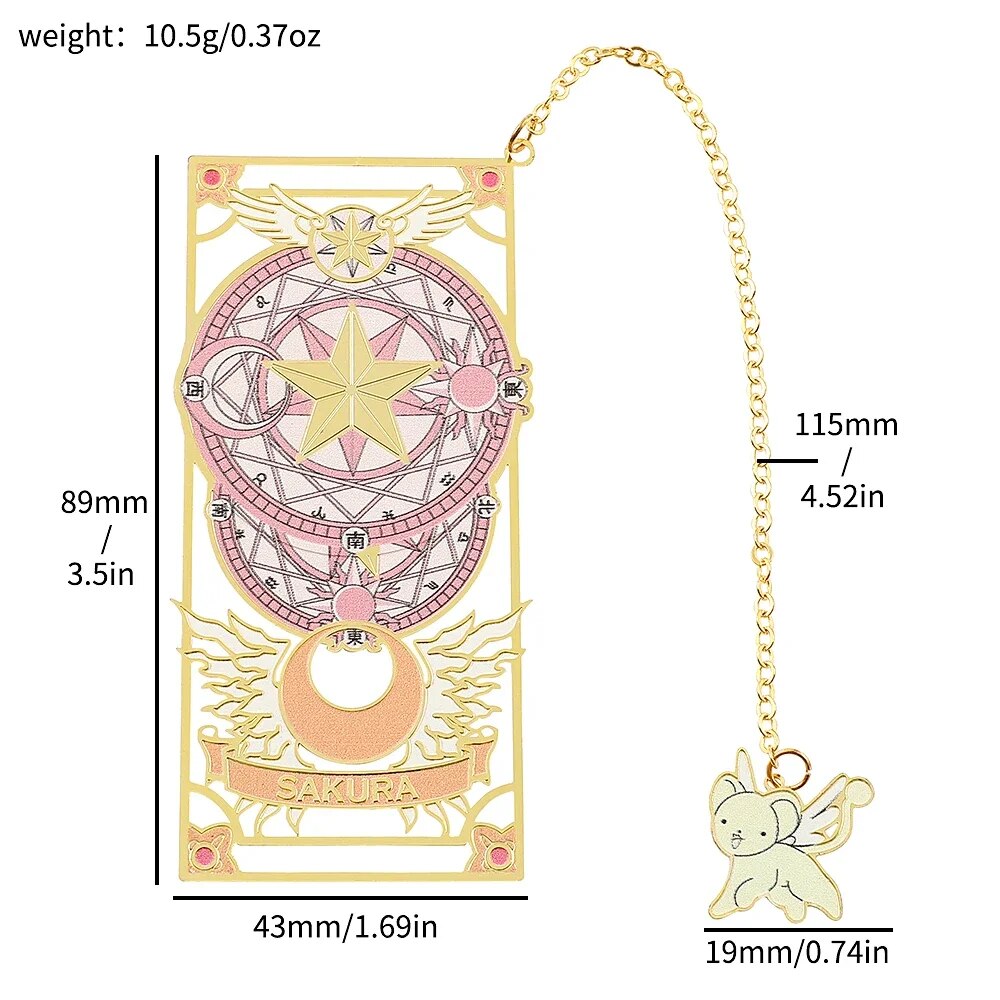 Kawaii Sweet Anime Card Cap tor Sakura Book Mark with Creberus Tassel ...