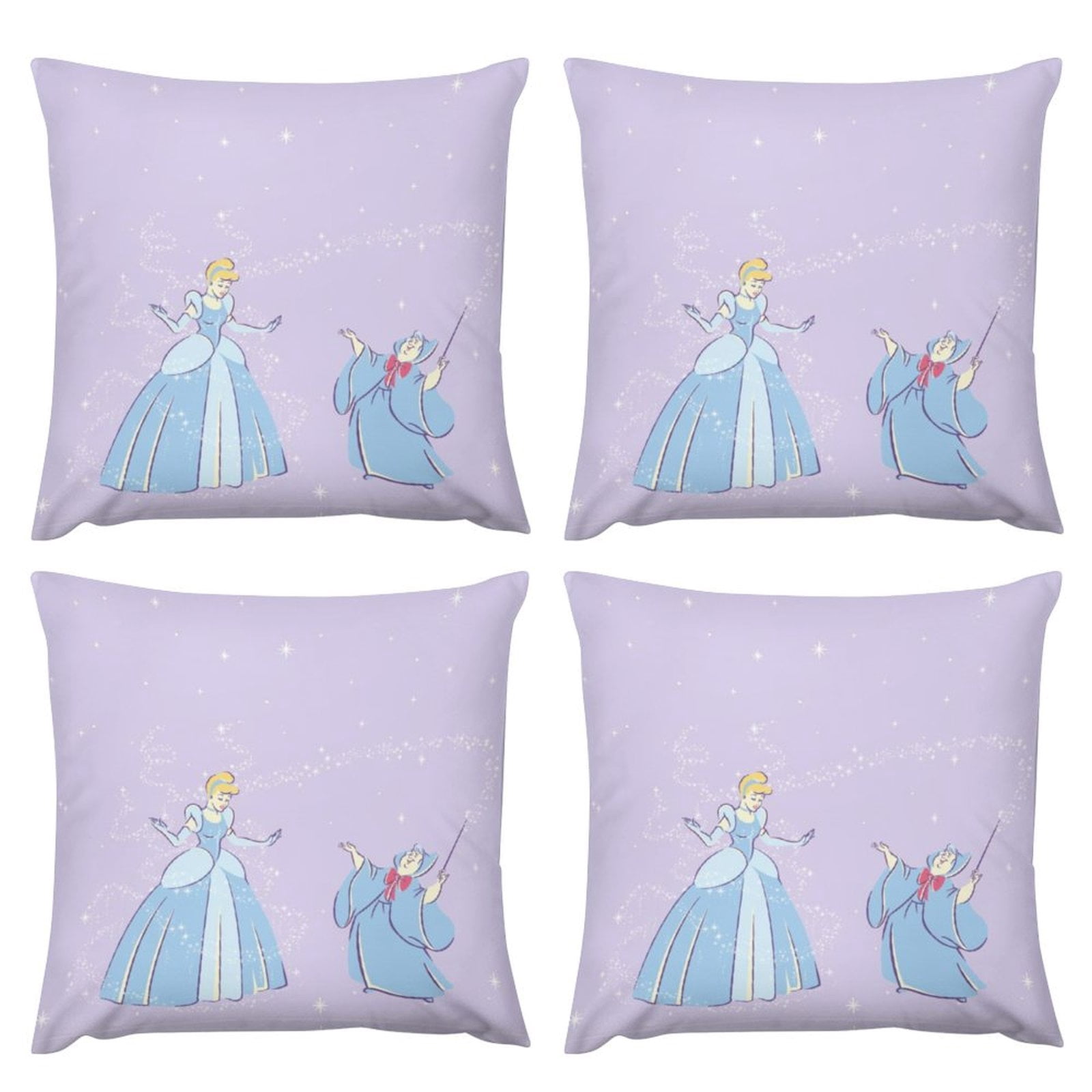 Kawaii Throw Pillow Covers Set of 4, Cute Cartoon Anime Princess ...
