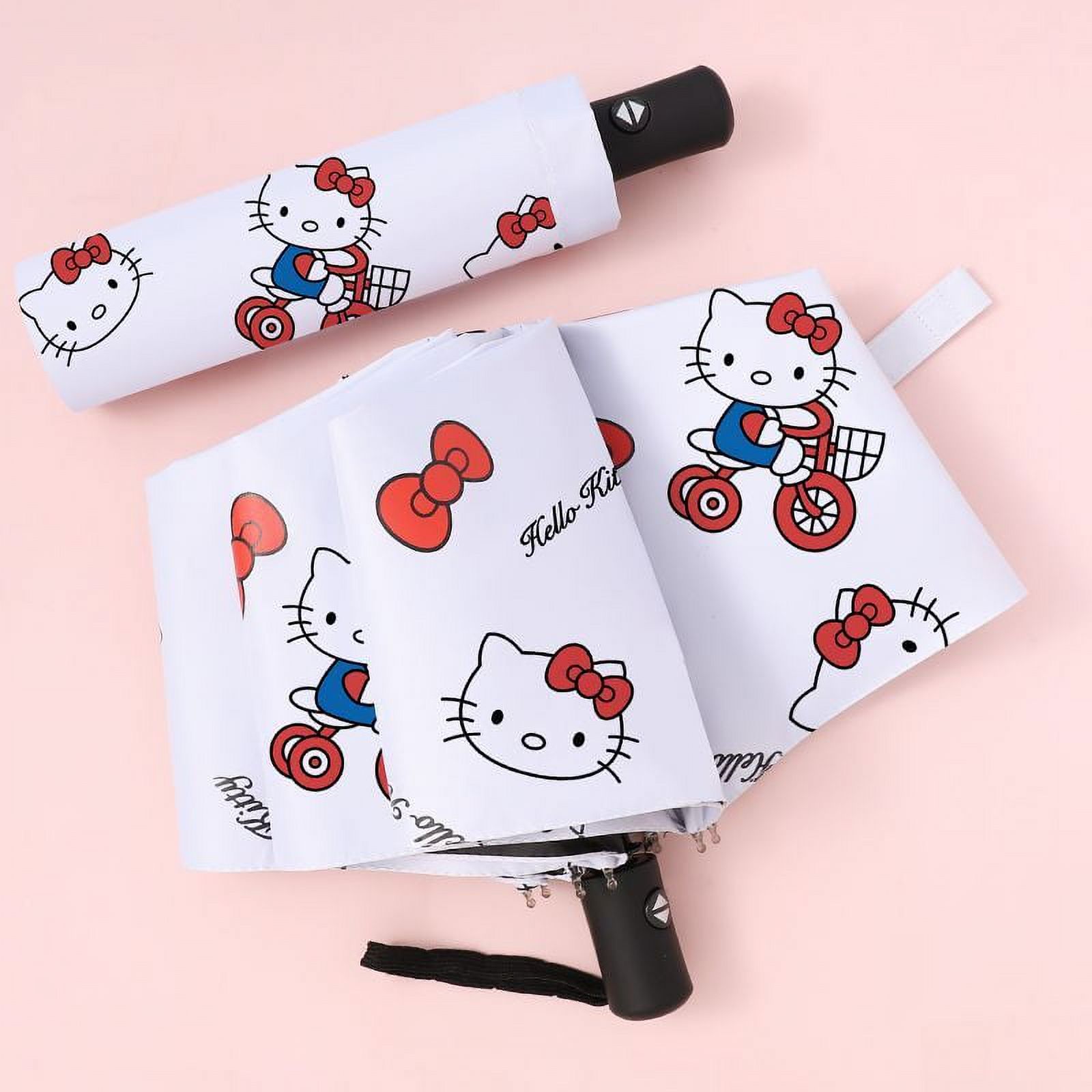 Kawaii Umbrella Sanrio Hello Kitty Umbrella Sun Protection Girl Anime ...