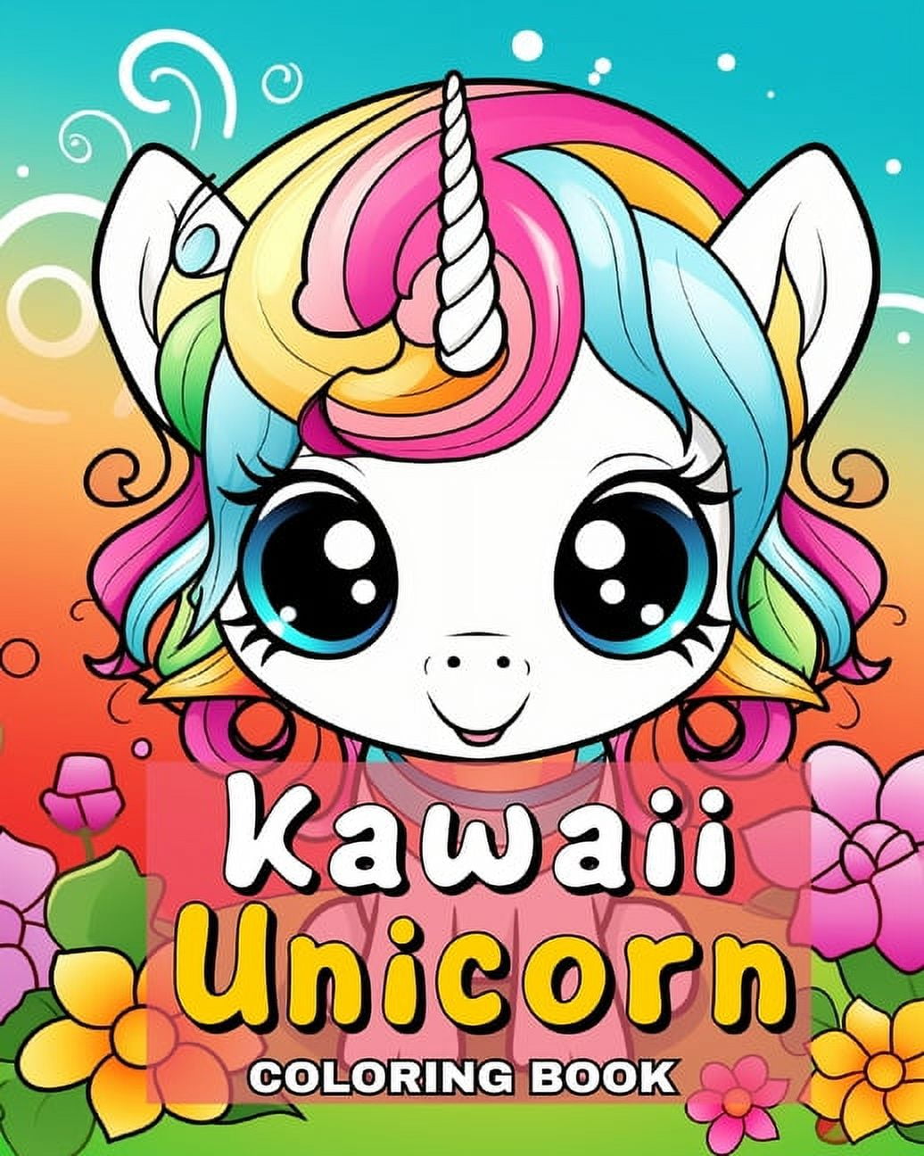 Kawaii Unicorn Coloring Book: Coloring Pages Featuring Cute Kawaii ...