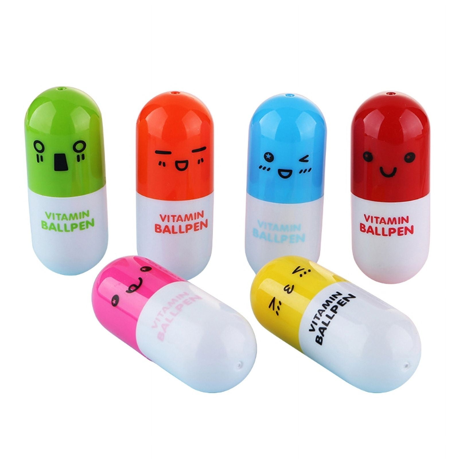 Kawaii Vitamin Retractable Capsule Pens - Cute and Practical Stationery ...