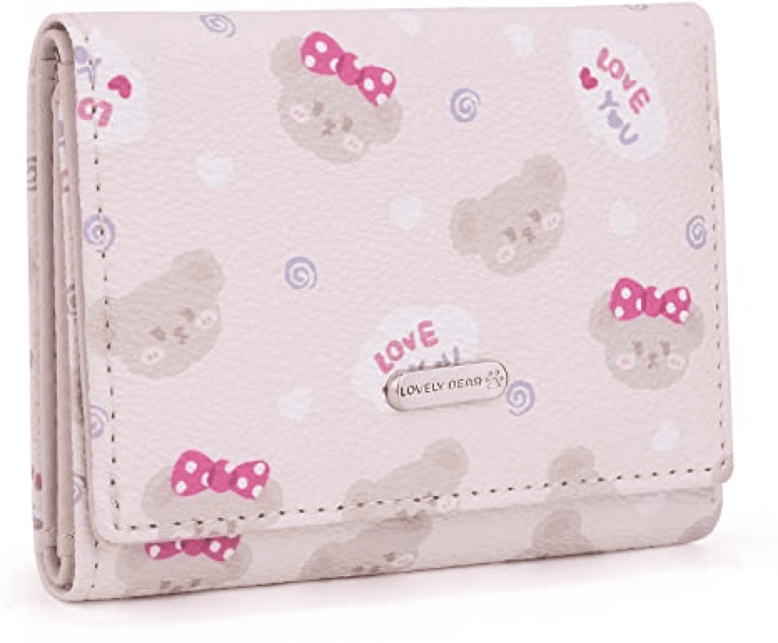 Kawaii Wallet for Girls Cute Bear Vegan Leather Card Holder Organizer ...